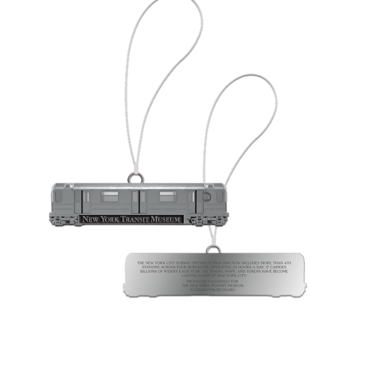 Ornament Sculpted Side View Subway Car w/Backside Logo ...